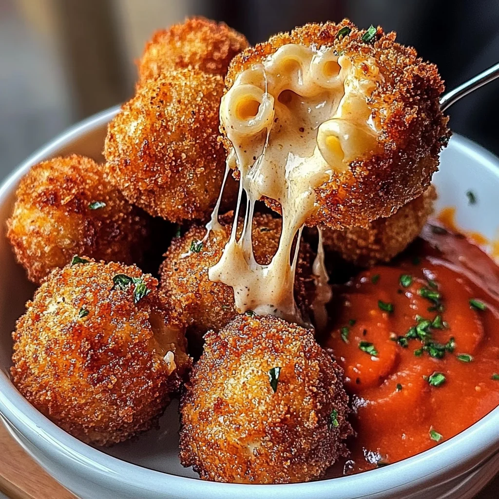 Fried Mac And Cheese Balls With Creamy Tomato Sauce - Irresistible ...
