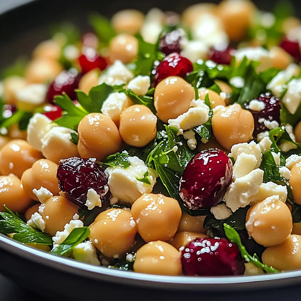 Feta & Cranberry Chickpeas with Lemon Vinaigrette: Ultimate Fresh Salad ...