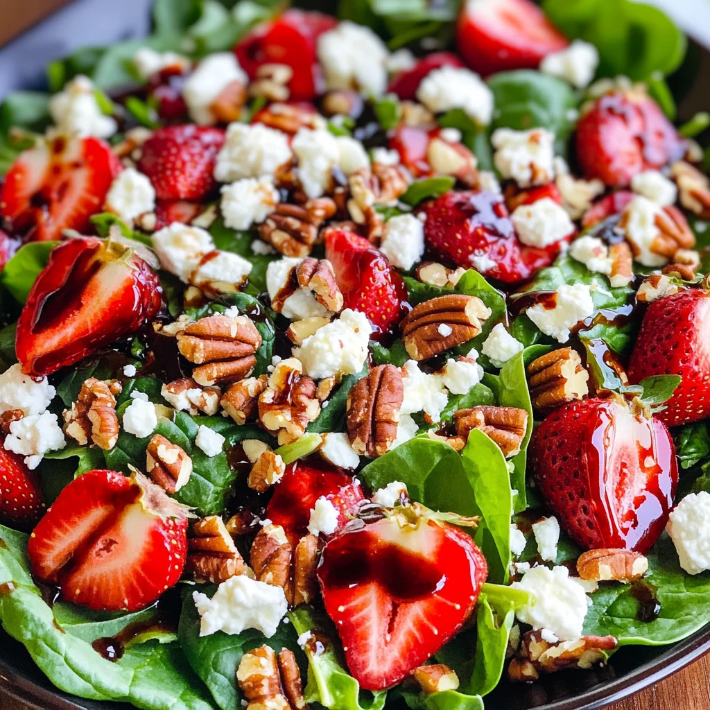 Spinach Strawberry Salad with Pecans - Irresistibly Fresh Delight