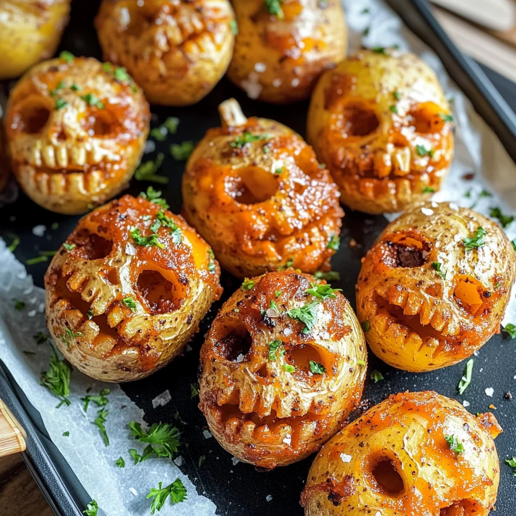 Spooky Halloween Skull Potatoes